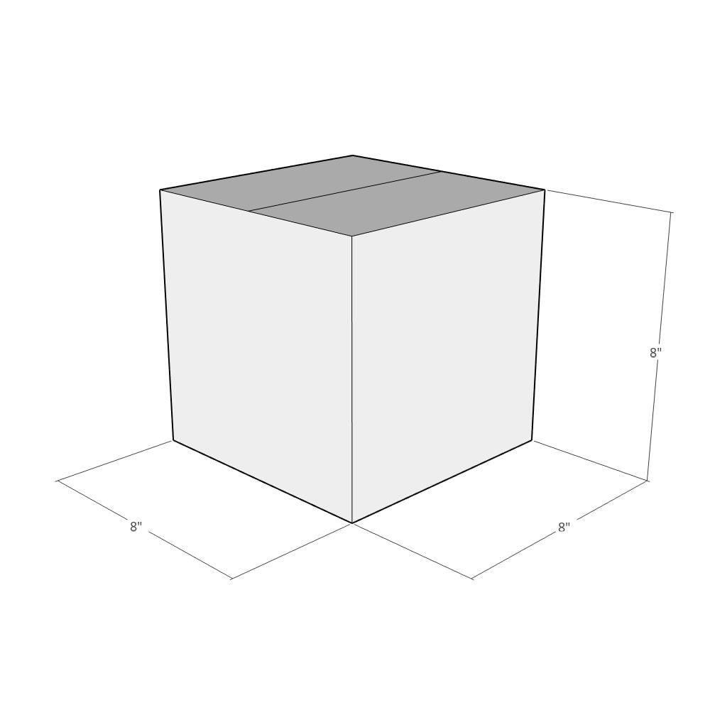 10 -8x8x8 White Corrugated Boxes -New for Moving or Shipping Needs ...