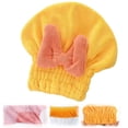 10*9*0.4 In Women's Bow Decor Shower Caps & Hair Drying Cap Set ...