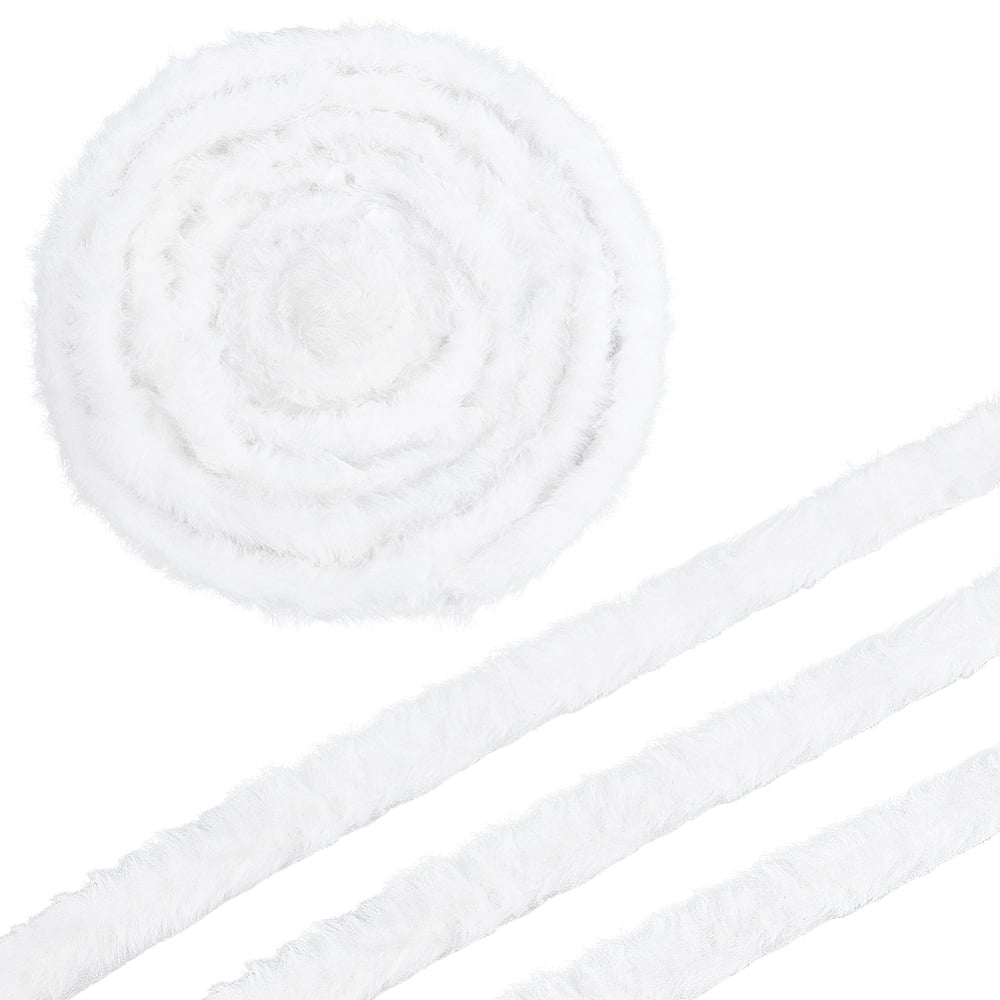 10.9 Yards Christmas White Fur Trim 5/8 Inch Artificial Furry Strip ...