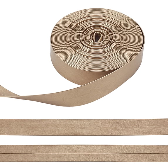 10.9 Yards Gold Leather Trim Christmas Gold Fold Over Trim Craft Double ...