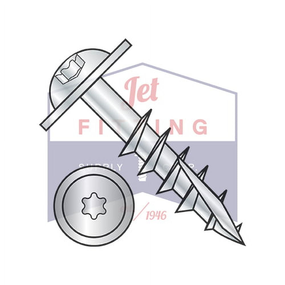 10-9 x 4" Deep Thread Wood Screws w/ Long Type 17 Point | Six-Lobe ...