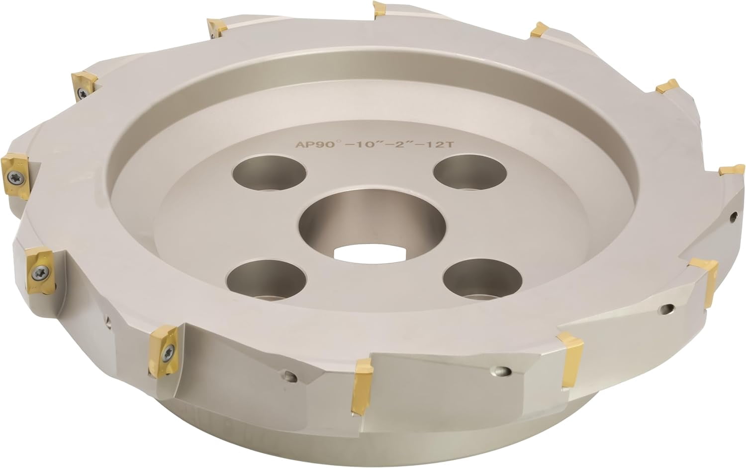10" 90° Indexable Face (Shell) Mill, for Square Shoulder Milling, 2 ...