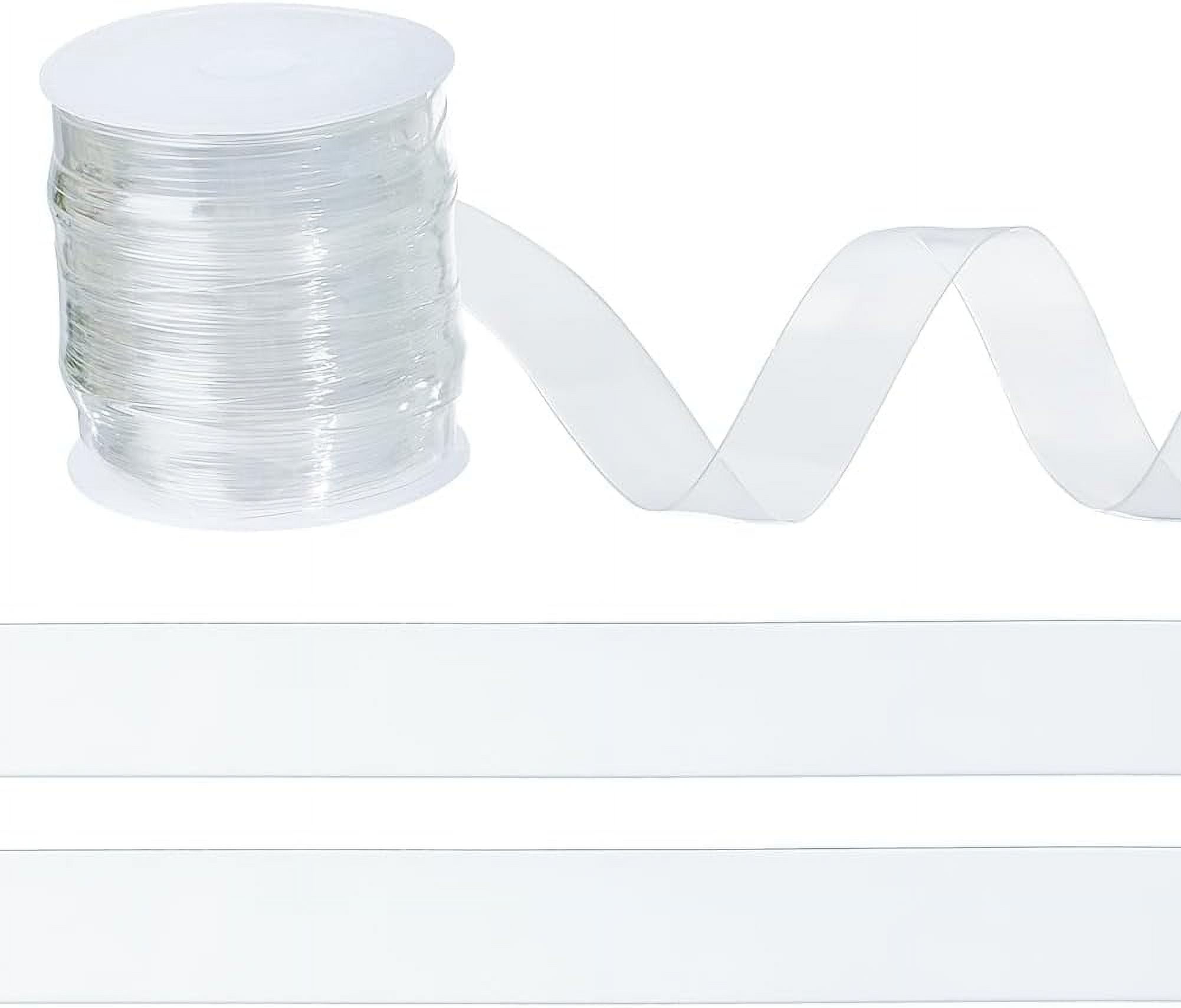 10.94 Yards(10m) Clear Elastic Strap 15mm/0.59inch Wide Transparent ...