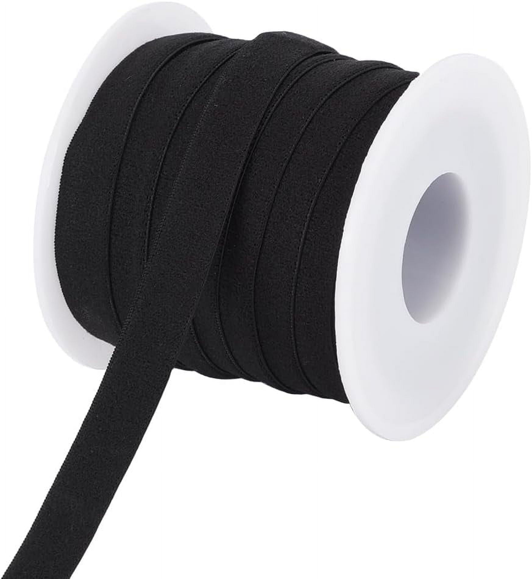 10.94 Yards Bra Strap Elastic 10.5mm Black Flat Elastic Cord Elastic ...