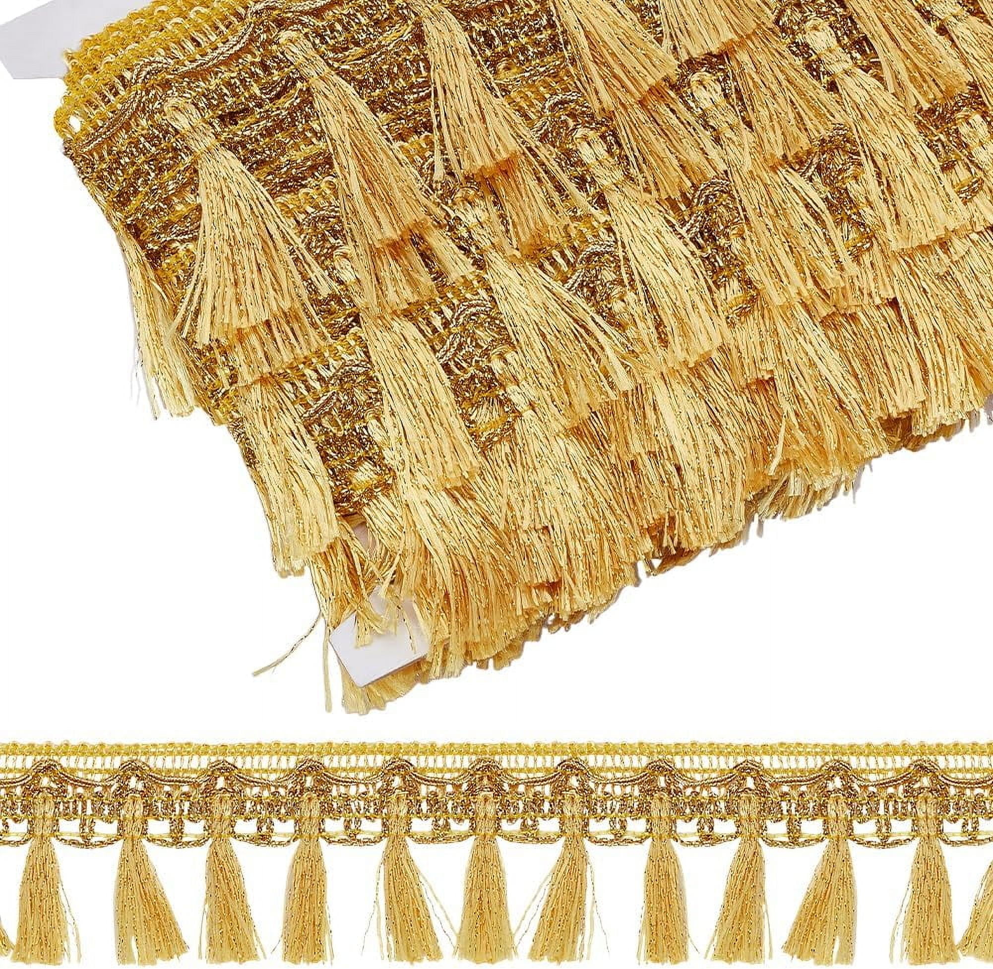 10.94 Yards Gold Fringe Tassel Trim 7/8 Inch Sewing Fringe Trim ...
