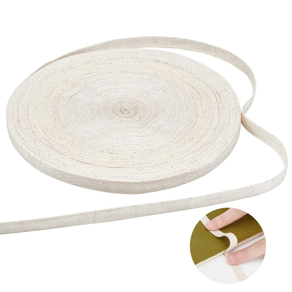 10.94 Yards Linen Binding Book Tape 3/8 inch Wide Floral White ...