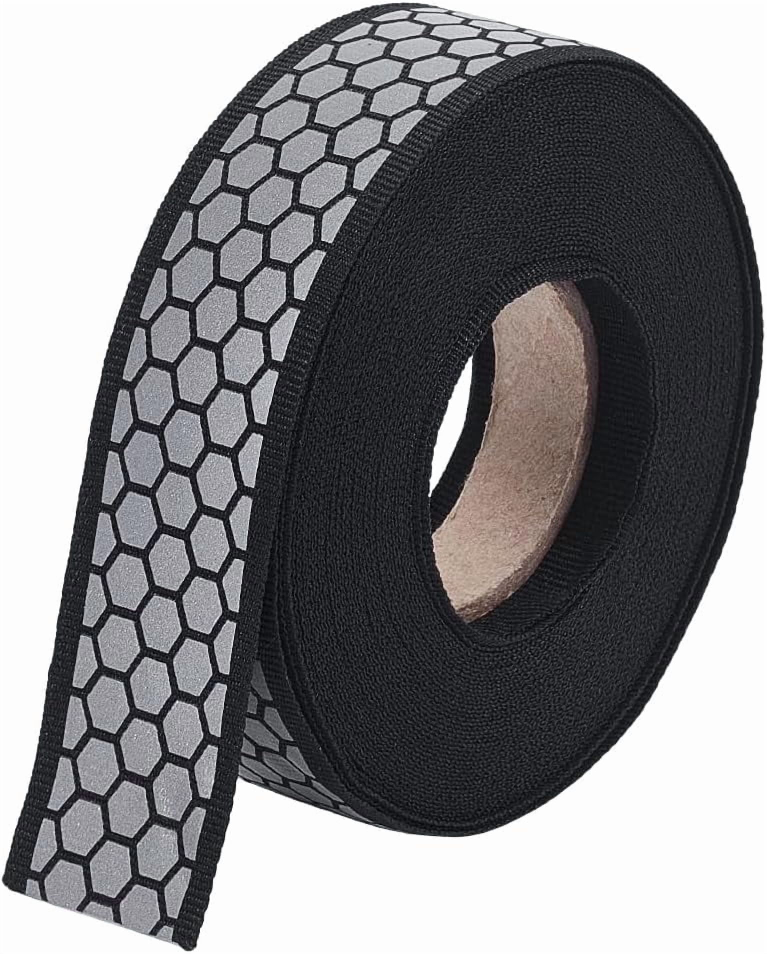 10.94 Yards Print Silver Sew On Reflective Tape 1Inch Wide Black ...