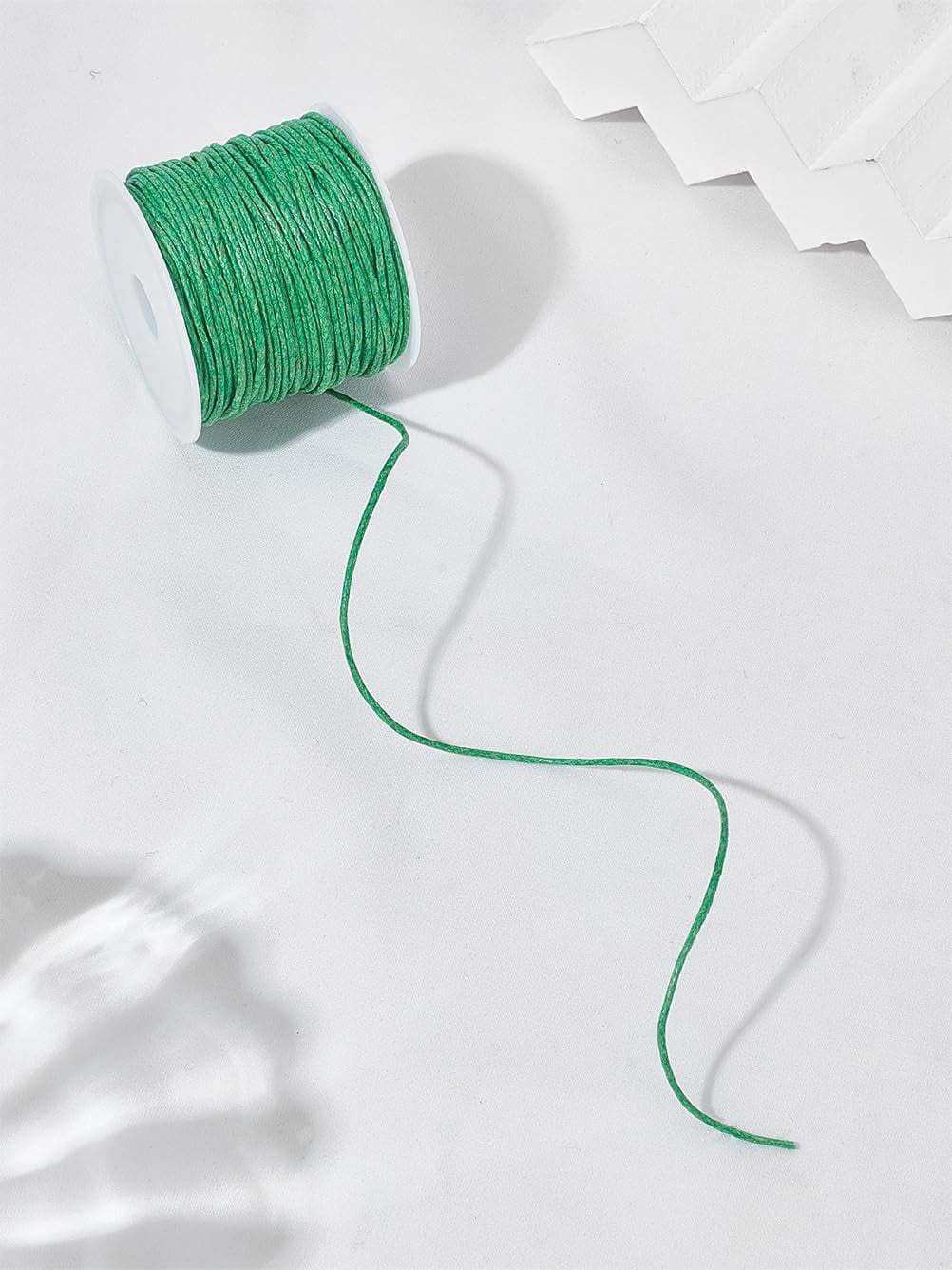10.94 Yards Waxed Cotton Thread Cords Green Waxed String Thread Roll ...