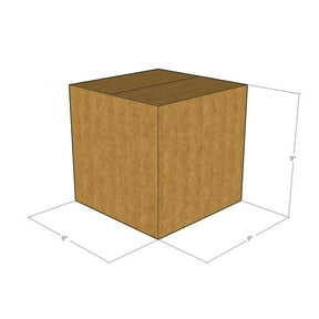 16x16x4 Kraft Brown Corrugated Shipping Boxes, 32 ECT Single-Wall, Qty ...