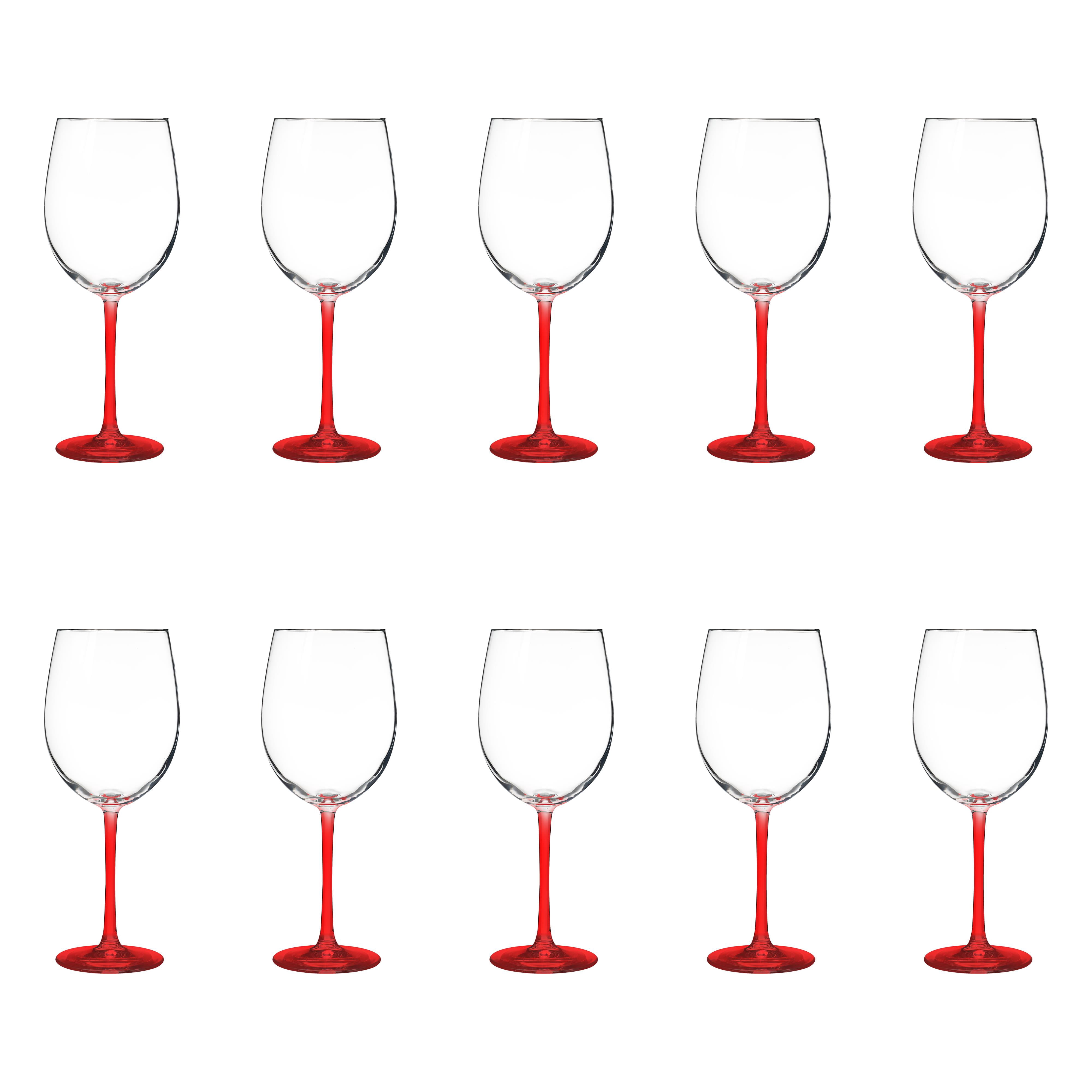 ARC Cachet 10-Piece White Wine Glasses Set, 19 oz. - Sturdy Stemmed ...