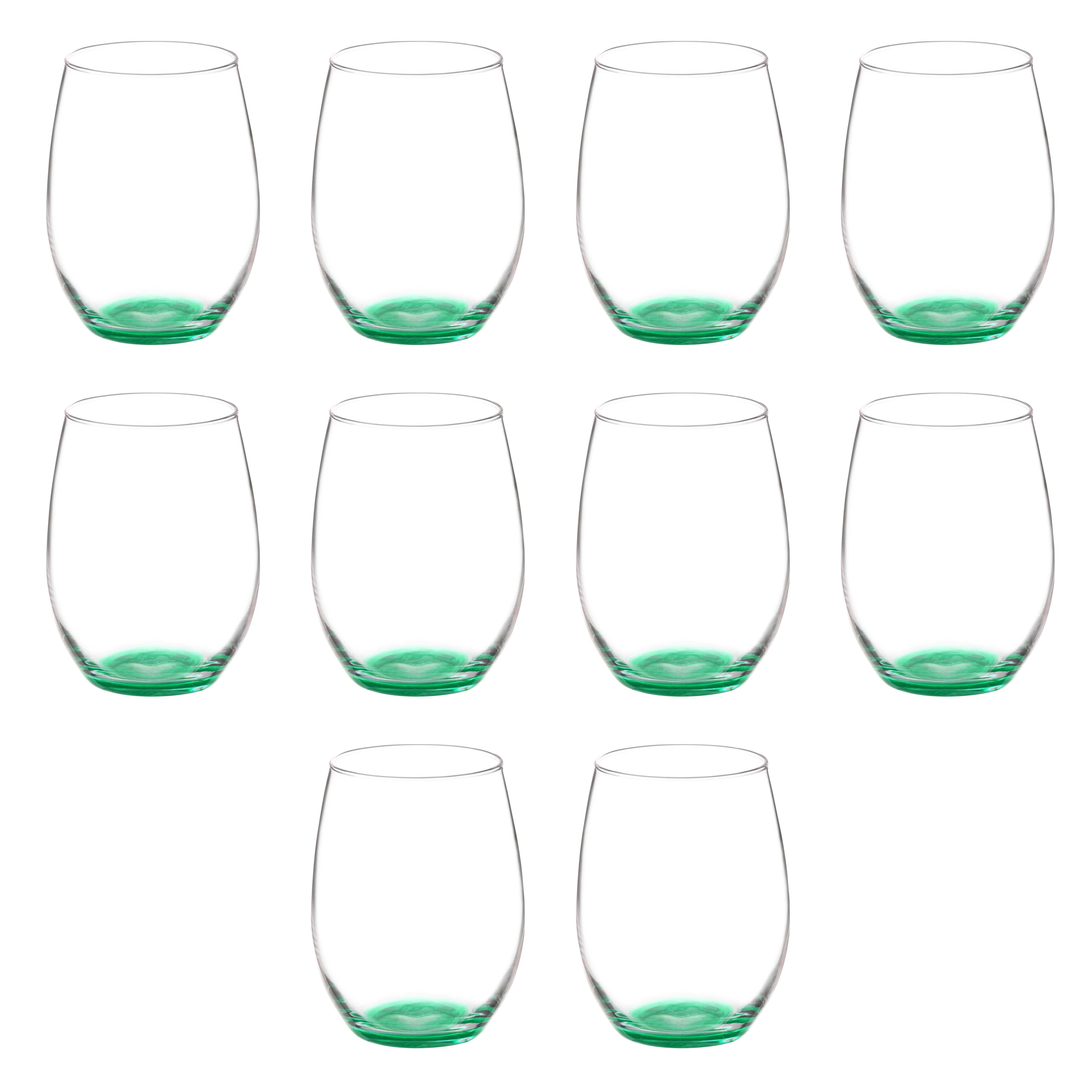 10 ARC Stemless Wine Glasses Set, 21 oz. - Chardonnay, Cabernet, Merlot ...