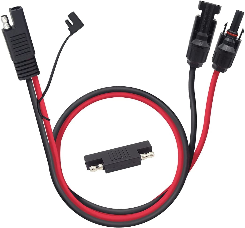 10 AWG 2FT SAE Connector Adapter to Solar Panel Connectors 10Gauge Pure ...