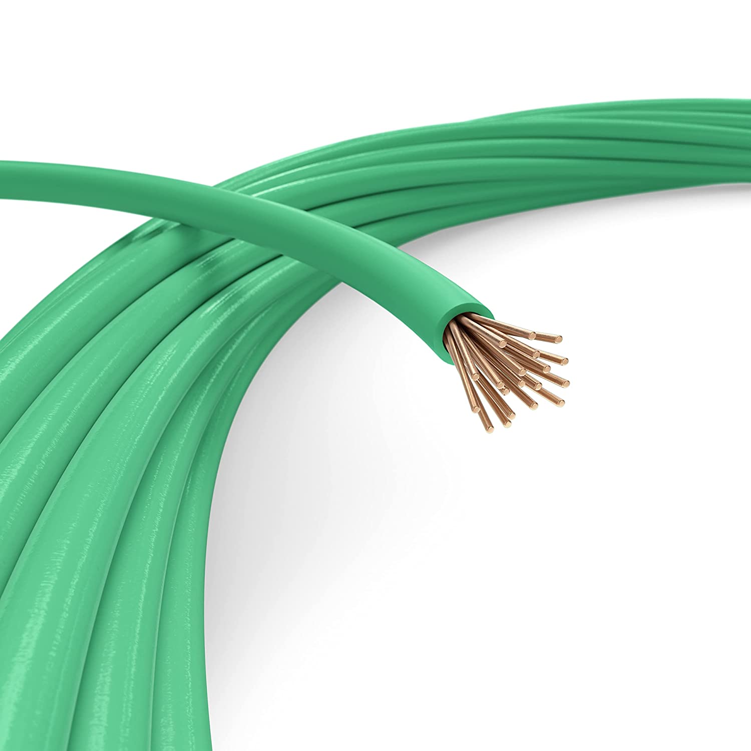 10 AWG Insulated Solid Copper THHN/THWN Wire 50 FT - 10 Gauge Ground ...