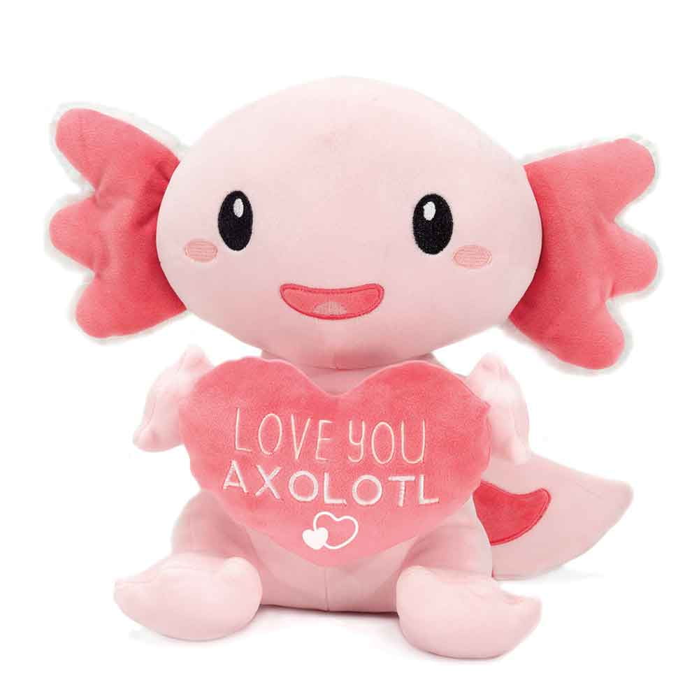10" AXOLOTL HOLDING LOVE YOU AXOLOTL HEART - Walmart.com