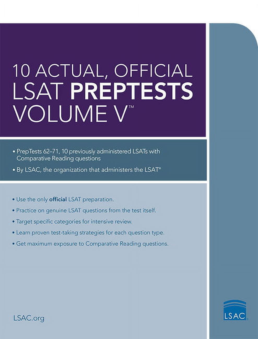10 Actual, Official LSAT Preptests Volume V: (Preptests 62-71 ...
