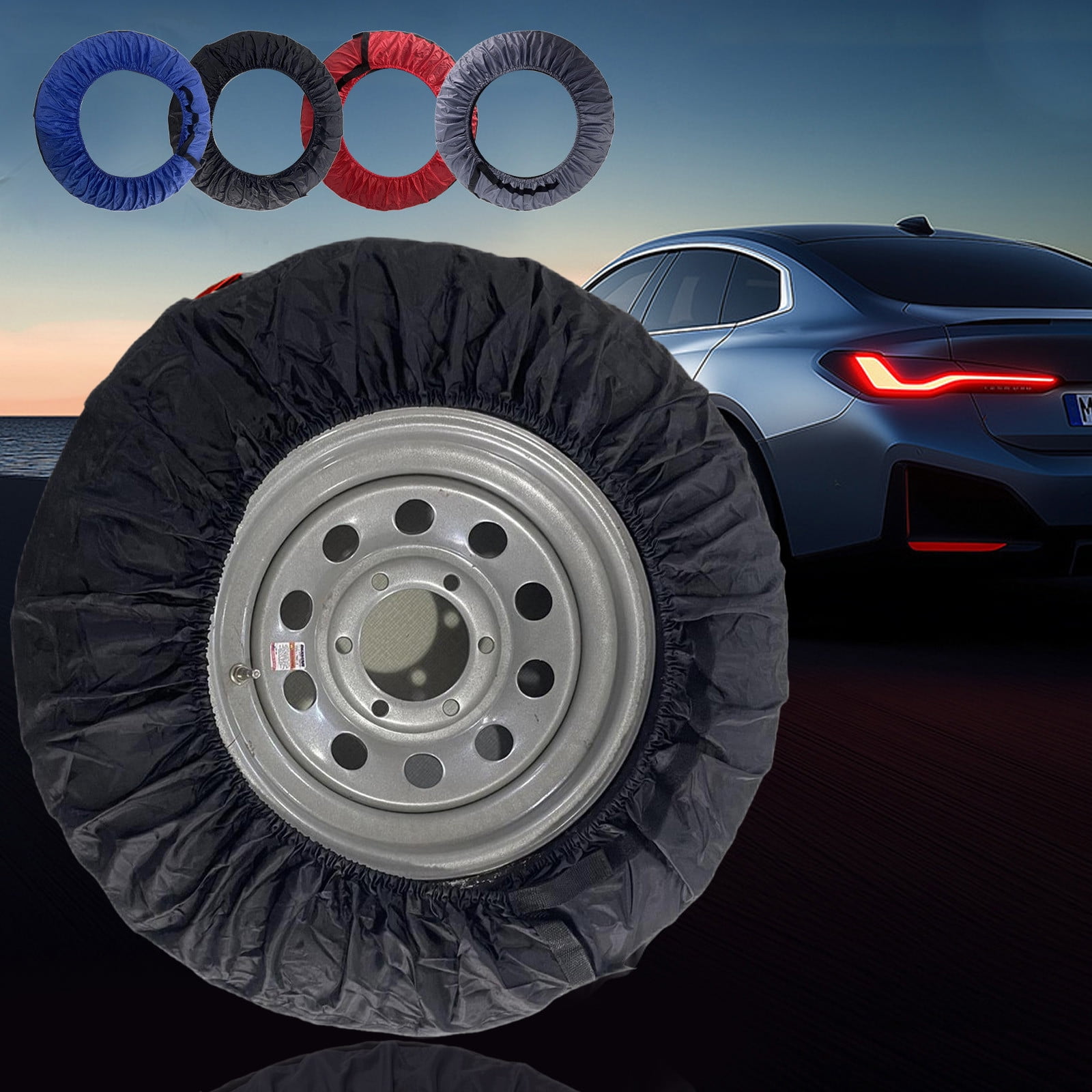 Under 10, Adjustable Car Tyre Cover Sun Protection Spare Wheel Cover ...