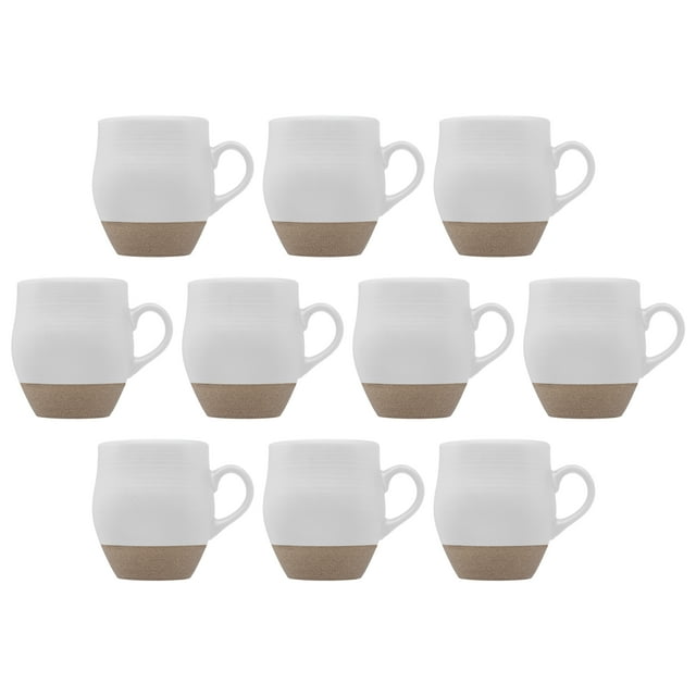 10 Admiral Ceramic Mugs Set, 16 oz. - Stoneware, Drinkware, Coffee, C ...