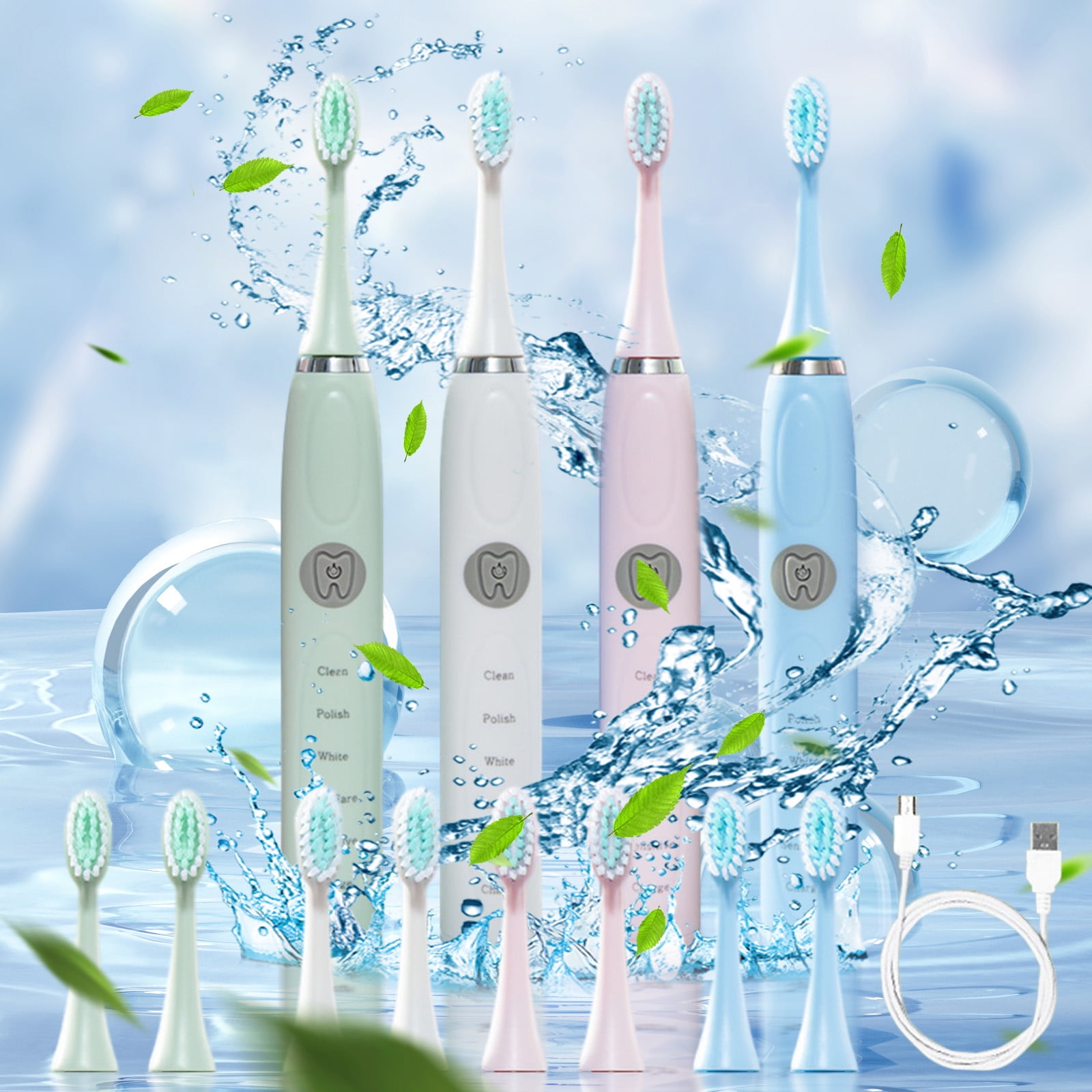 Under 10, Advanced Oral Hygiene Tool, Toothbrush, with 3 Brush Heads ...