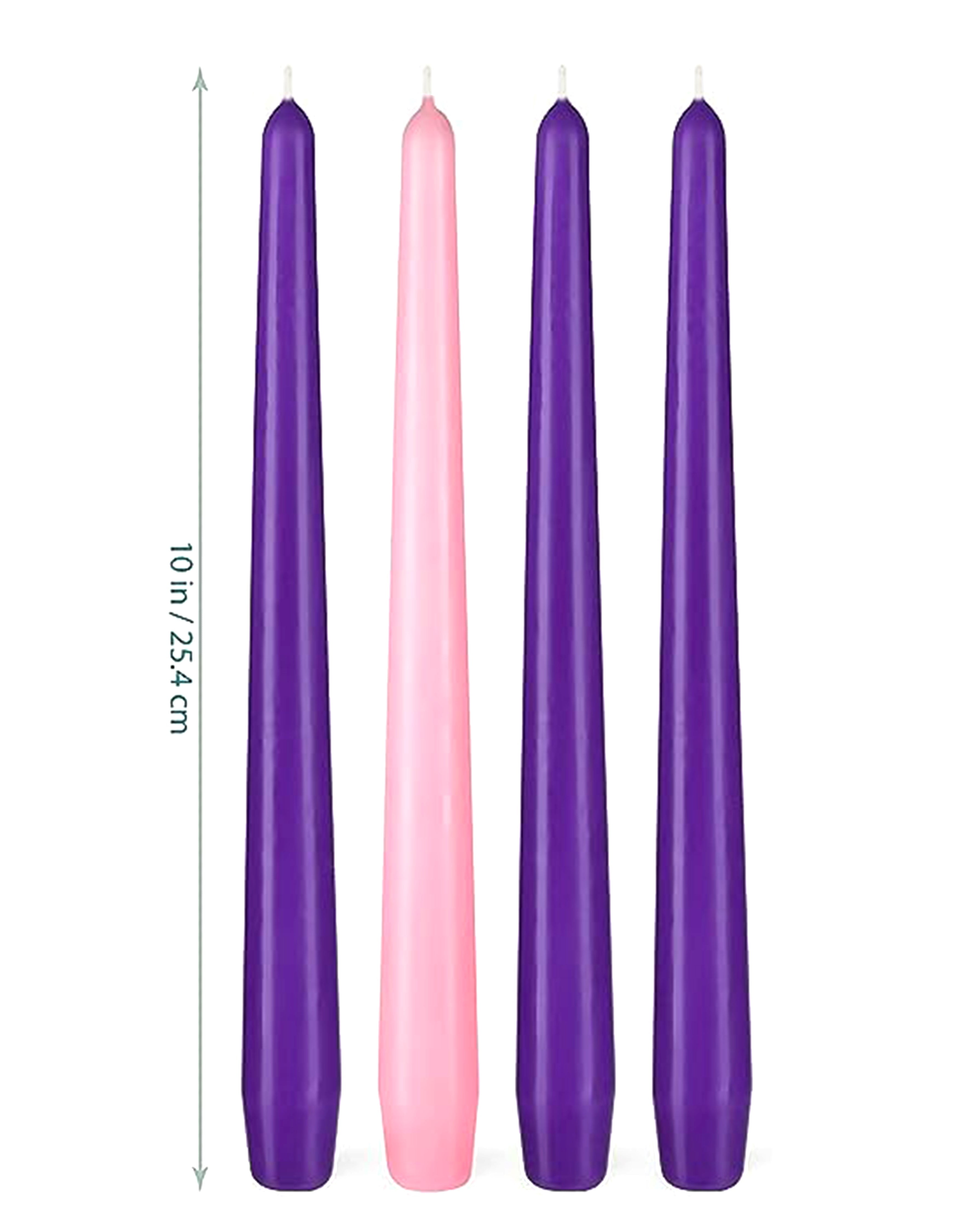 10" Advent Candle Set of 4 candles - Walmart.com