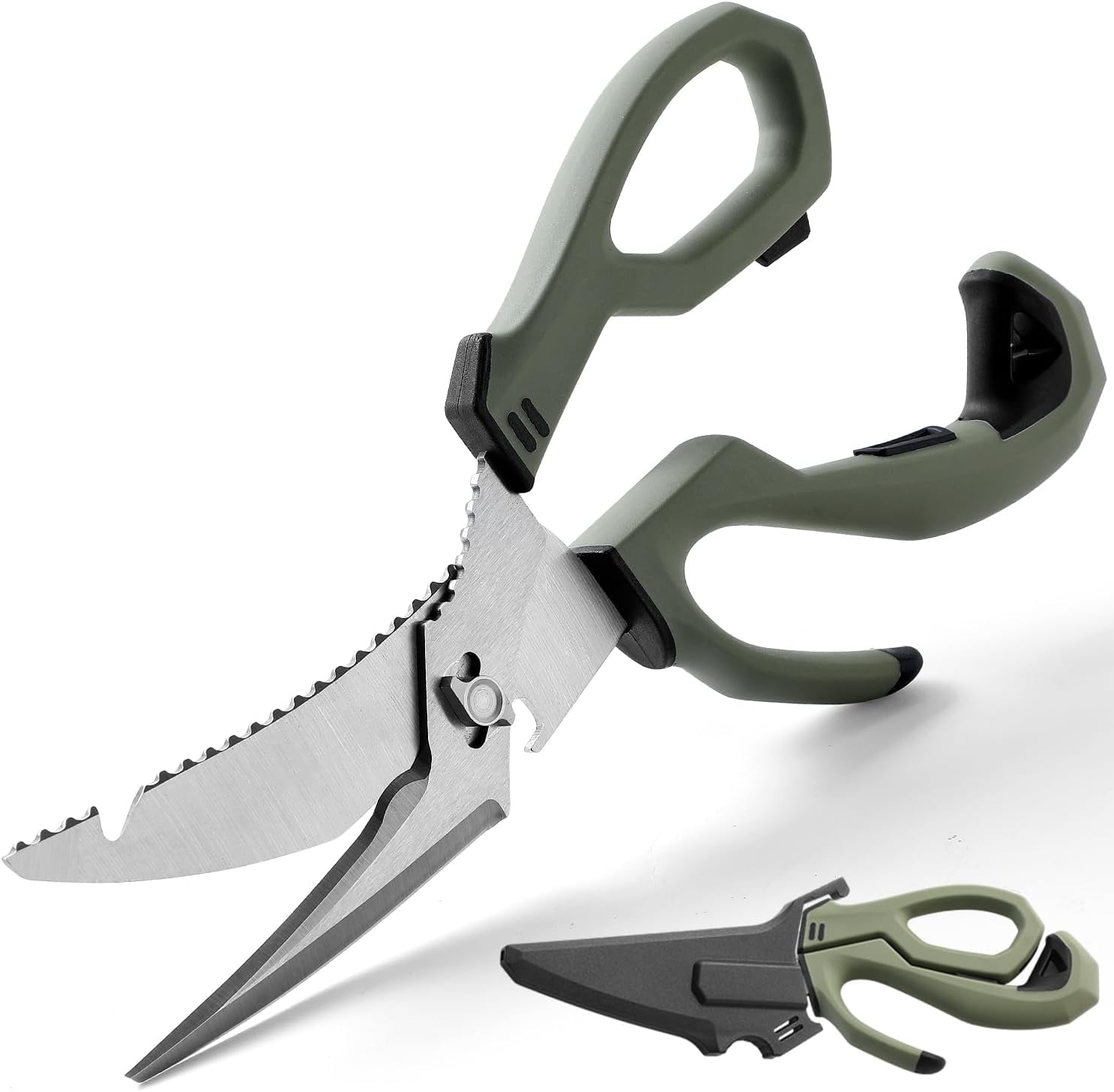 10’’ All-in-One Detachable Fishing Scissors Kitchen Multi-Shear Heavy ...