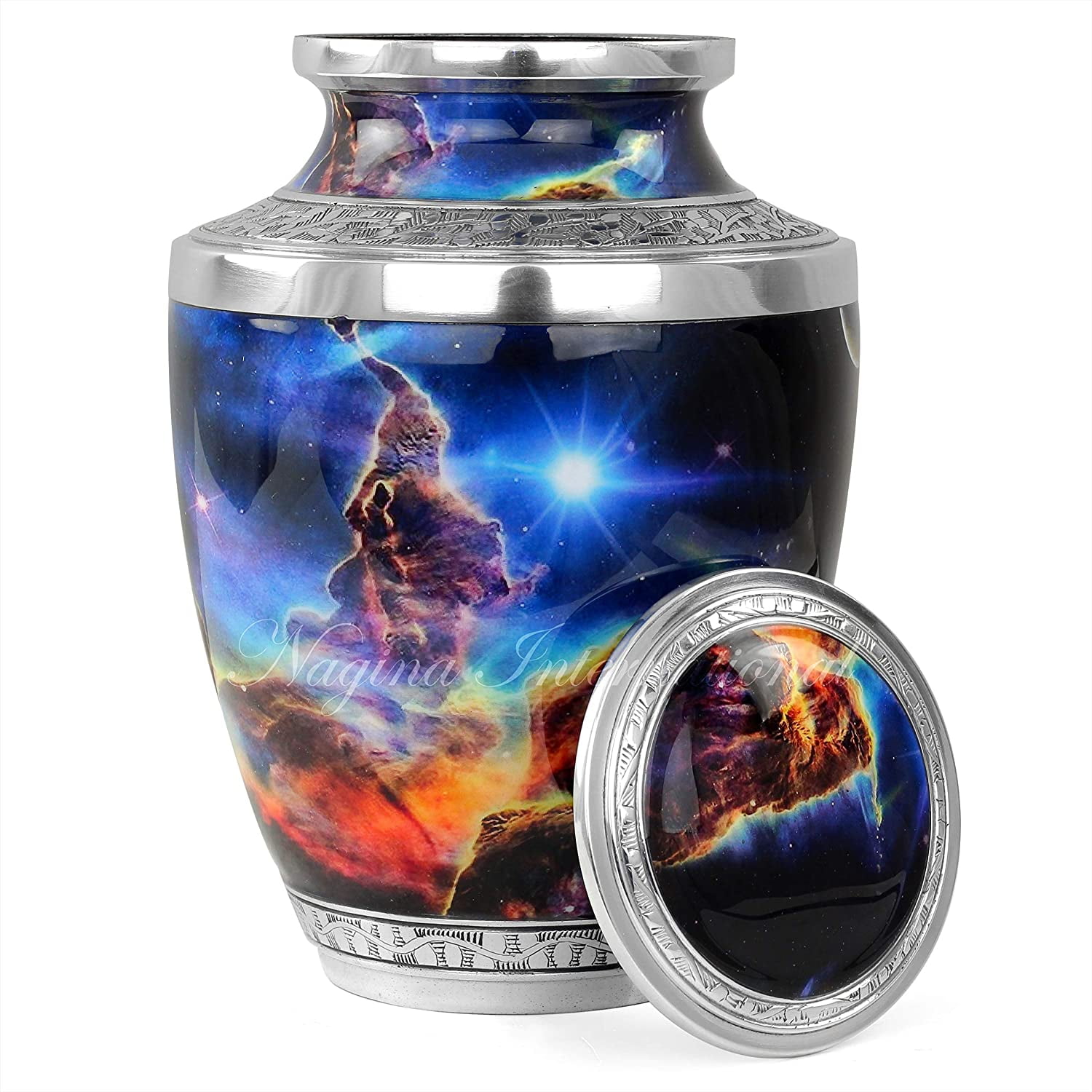 10" Aluminum Decorative Funeral Urns for Cremated Human Ash Remains ...