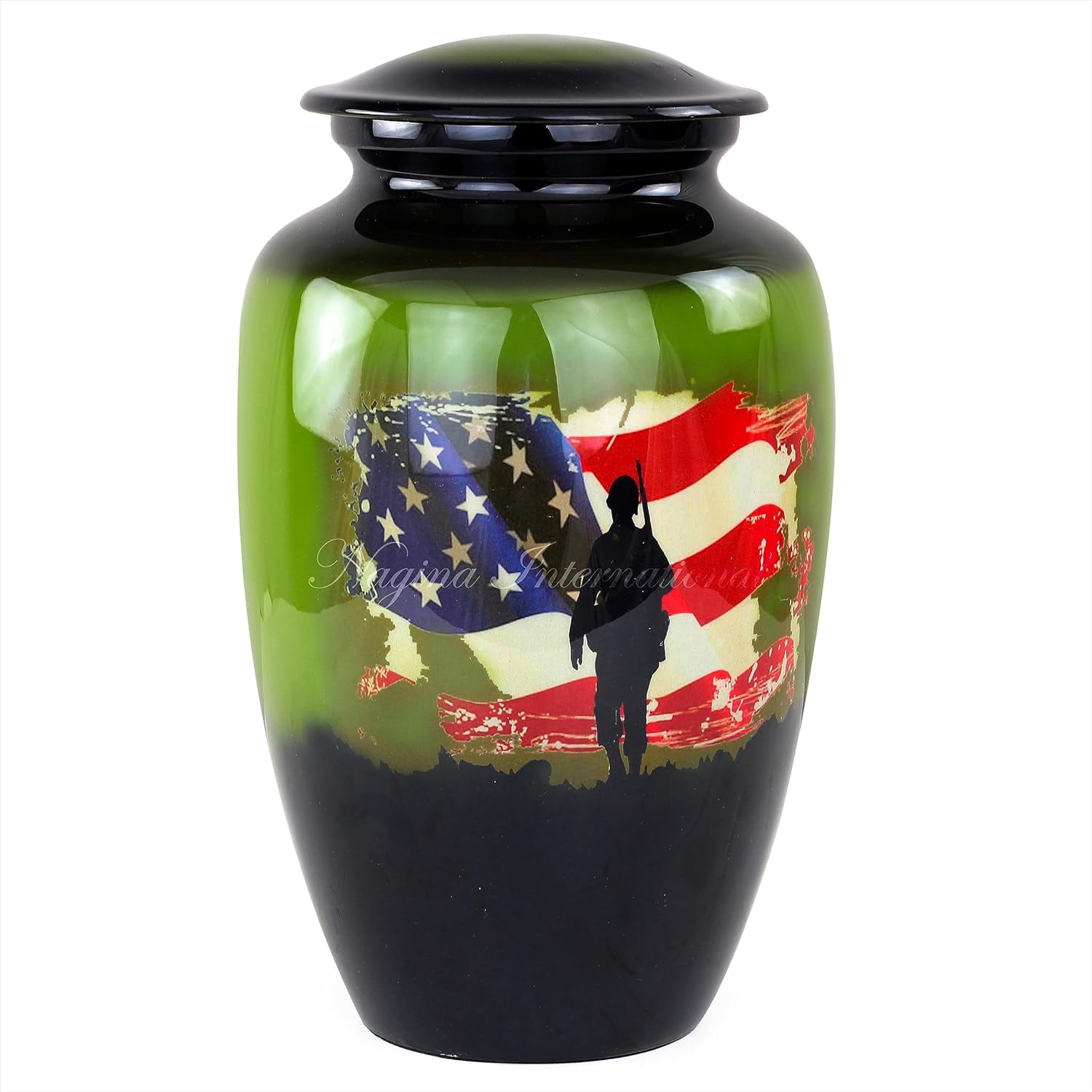 10" Aluminum Metal Cremation Urn for Cremated Human Ash Remains Storage ...