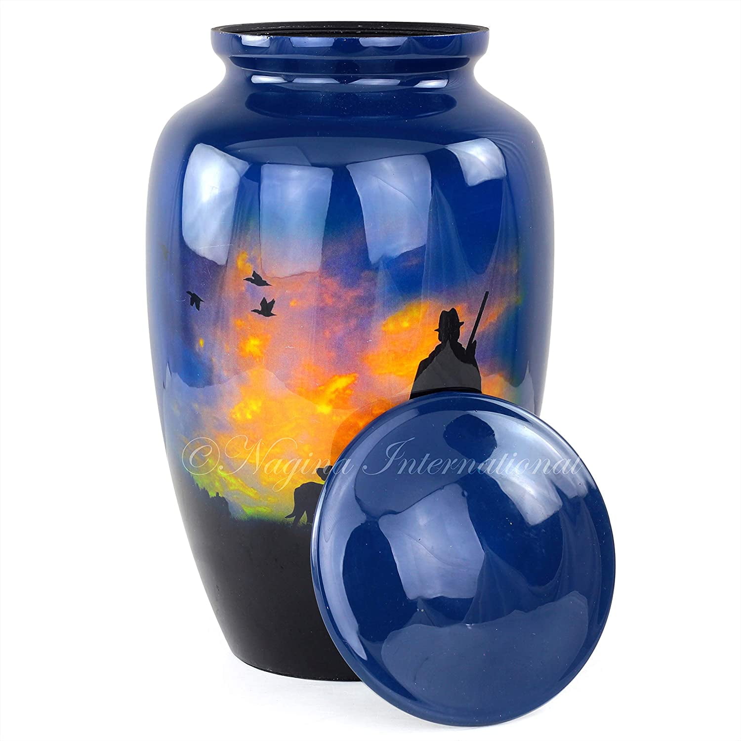 10" Aluminum Metal Cremation Urn for Cremated Human Ash Remains Storage ...