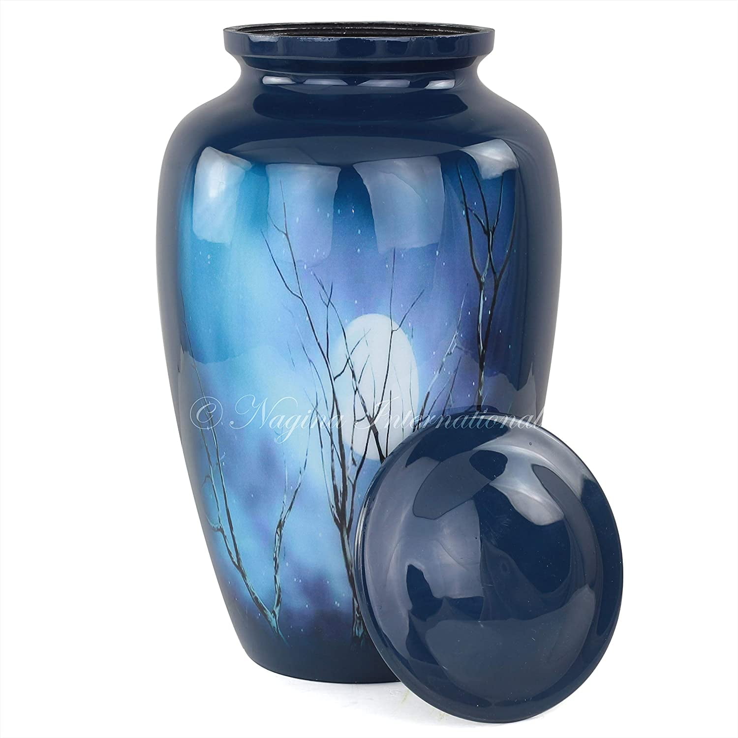 10" Aluminum Metal Cremation Urn for Cremated Human Ash Remains Storage ...