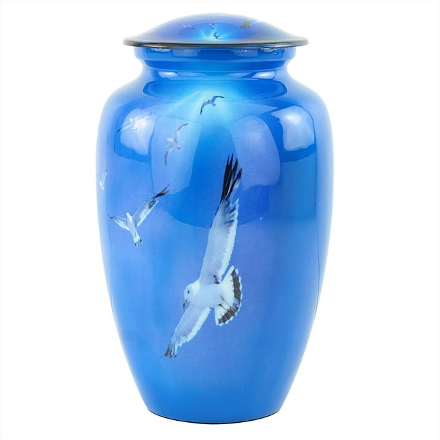10" Aluminum Metal Cremation Urn for Cremated Human Ash Remains Storage ...