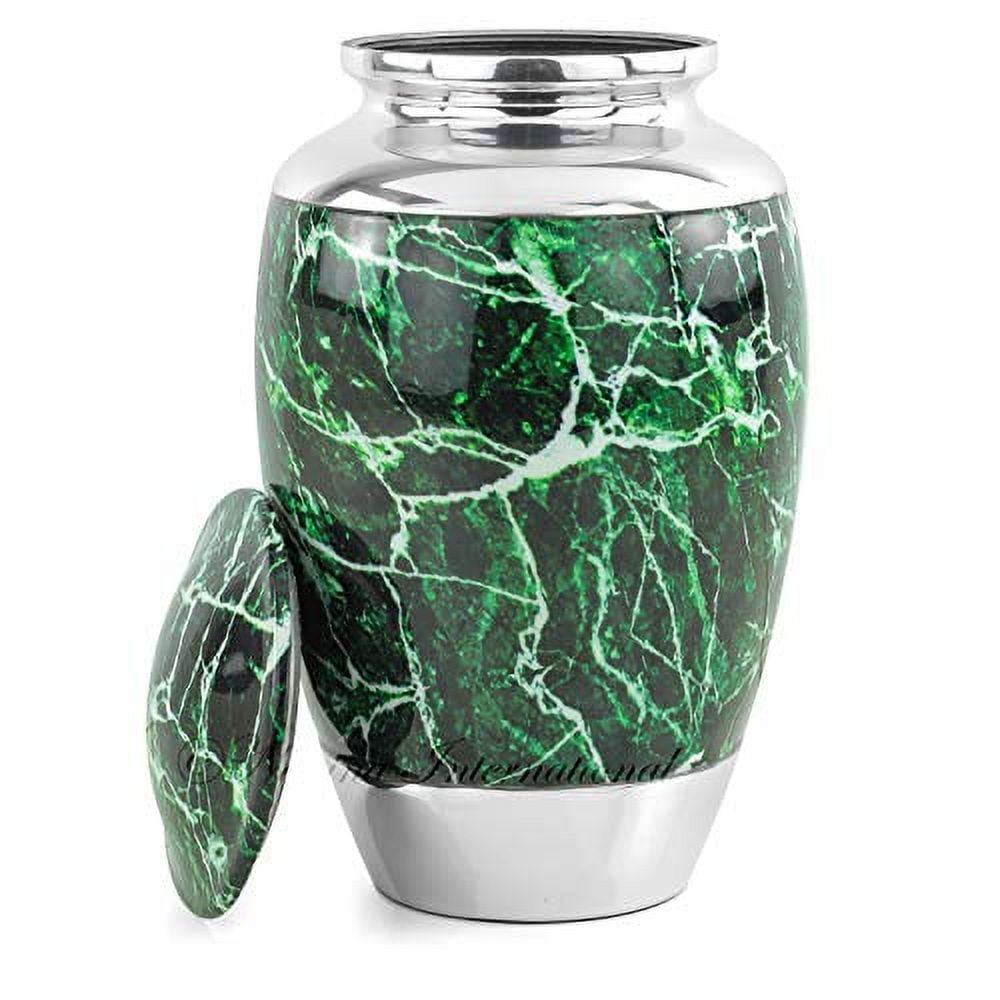 10" Aluminum Metal Cremation Urn for Cremated Human Ash Remains Storage ...