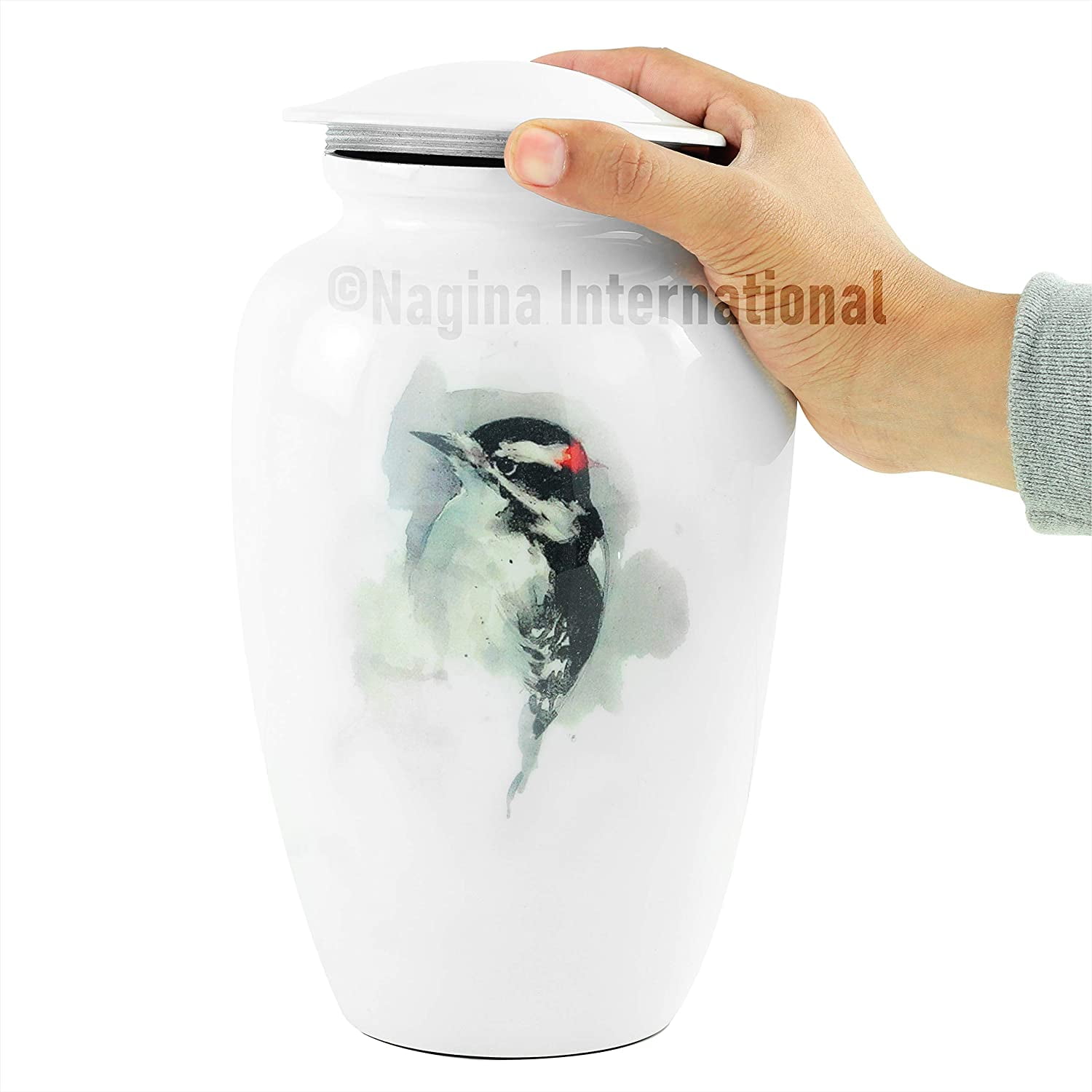 10" Aluminum Metal Cremation Urn for Cremated Human Ash Remains Storage ...