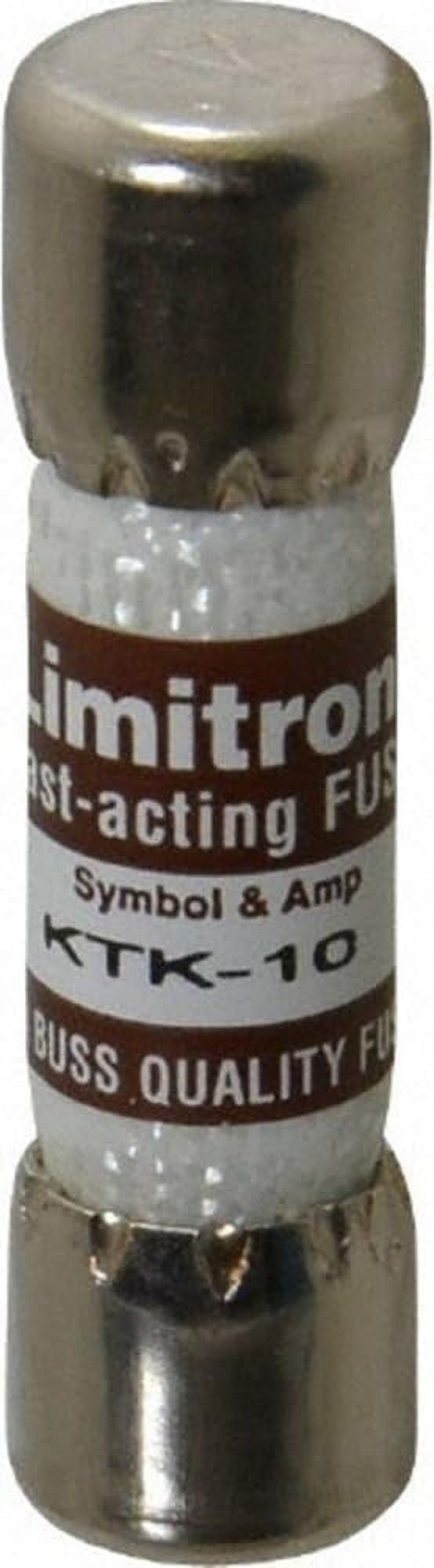 10 Amp Limitron Fast Acting Supplementary Fuse Melamine Tube, 600V UL ...
