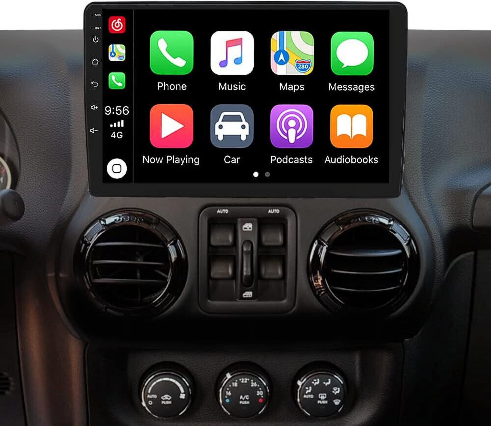 10" Android 4G Car Stereo Radio GPS Navi CARPLAY RDS For Jeep Wrangler ...