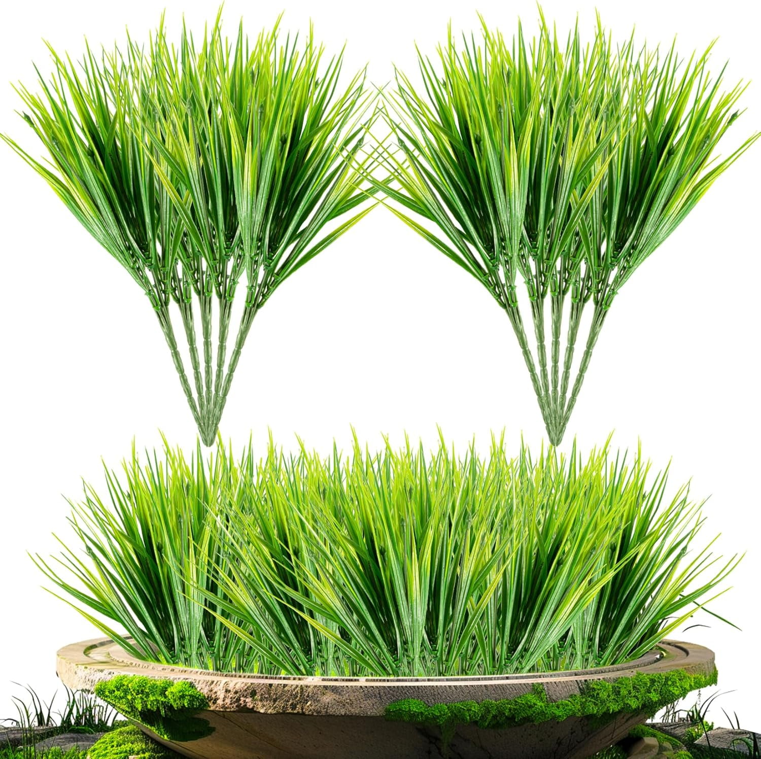 10 Artificial Grass Plant Outdoors - Faux Grass Fake Wheat Grass Decor ...