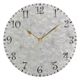 10" Artistic Round Wall Decorative Desk Clock Gray Flashing Pattern ...