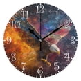 10" Artistic Round Wall Decorative Desk Clock The Majestic Bald Eagle ...