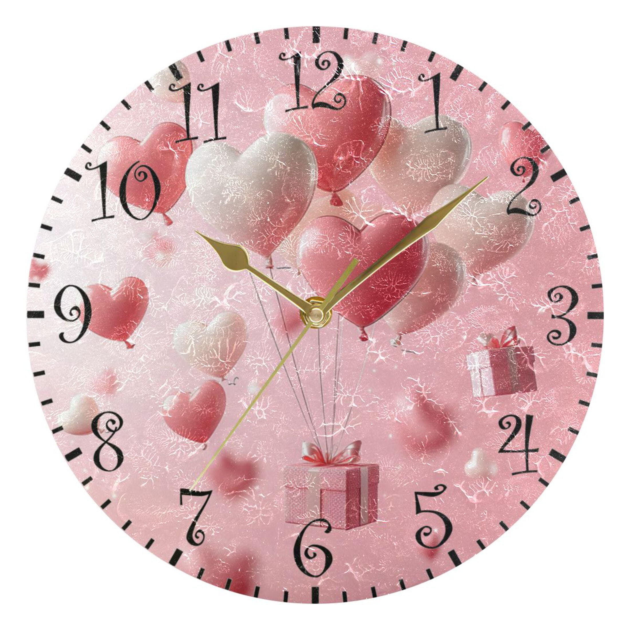 10" Artistic Round Wall Decorative Desk Clock Wall Clock Home Decor 3D ...