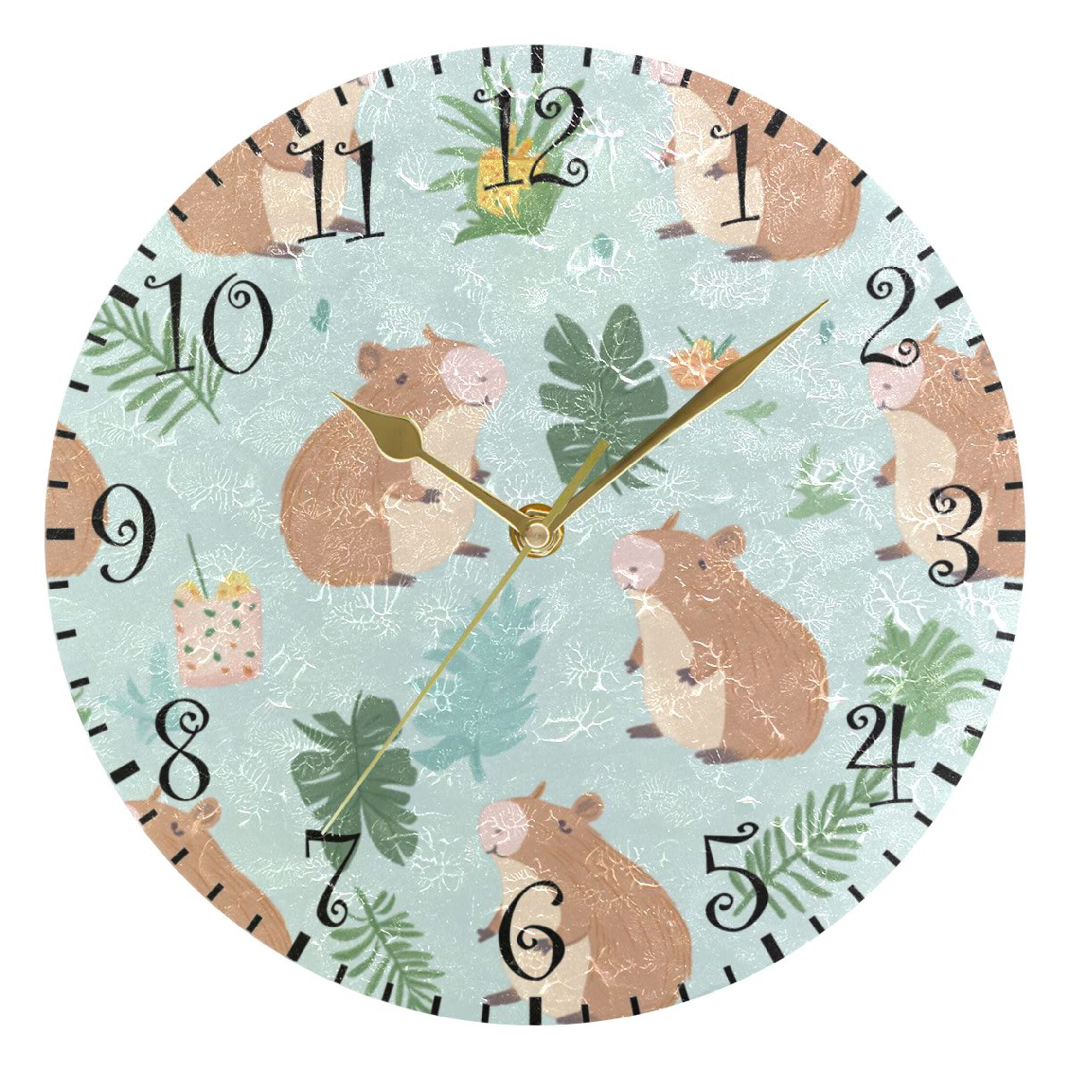 10" Artistic Round Wall Decorative Desk Clock Wall Clock Home Decor ...