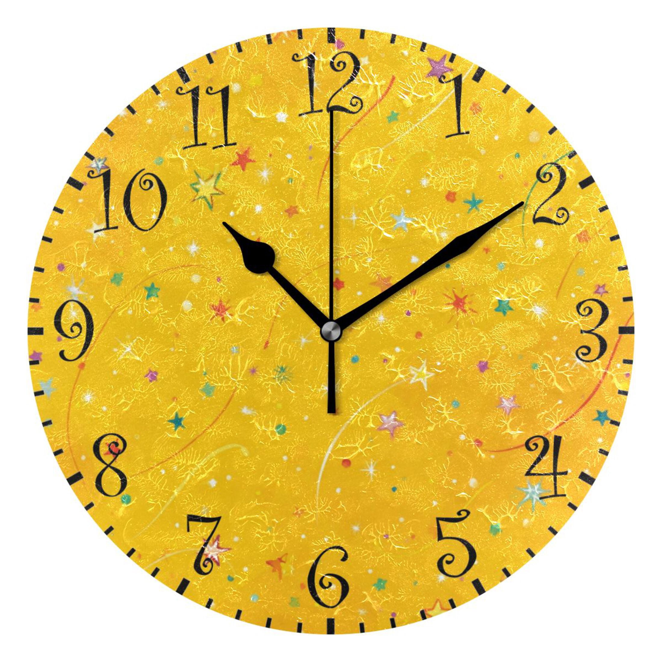 10" Artistic Round Wall Decorative Desk Clock Wall Clock Home Decor ...