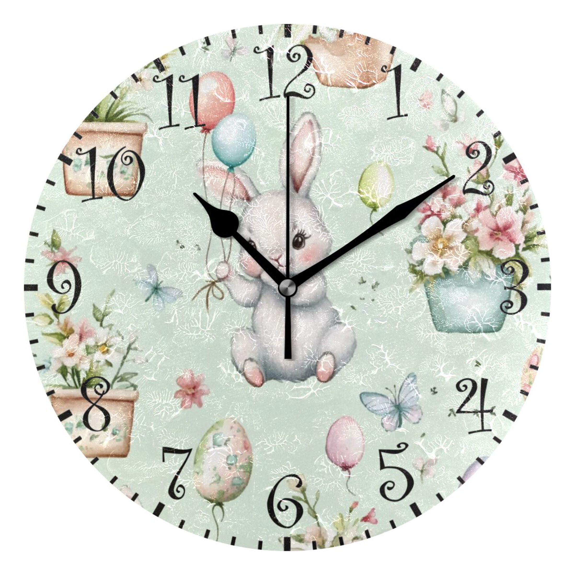 10" Artistic Round Wall Decorative Desk Clock Wall Clock Home Decor ...