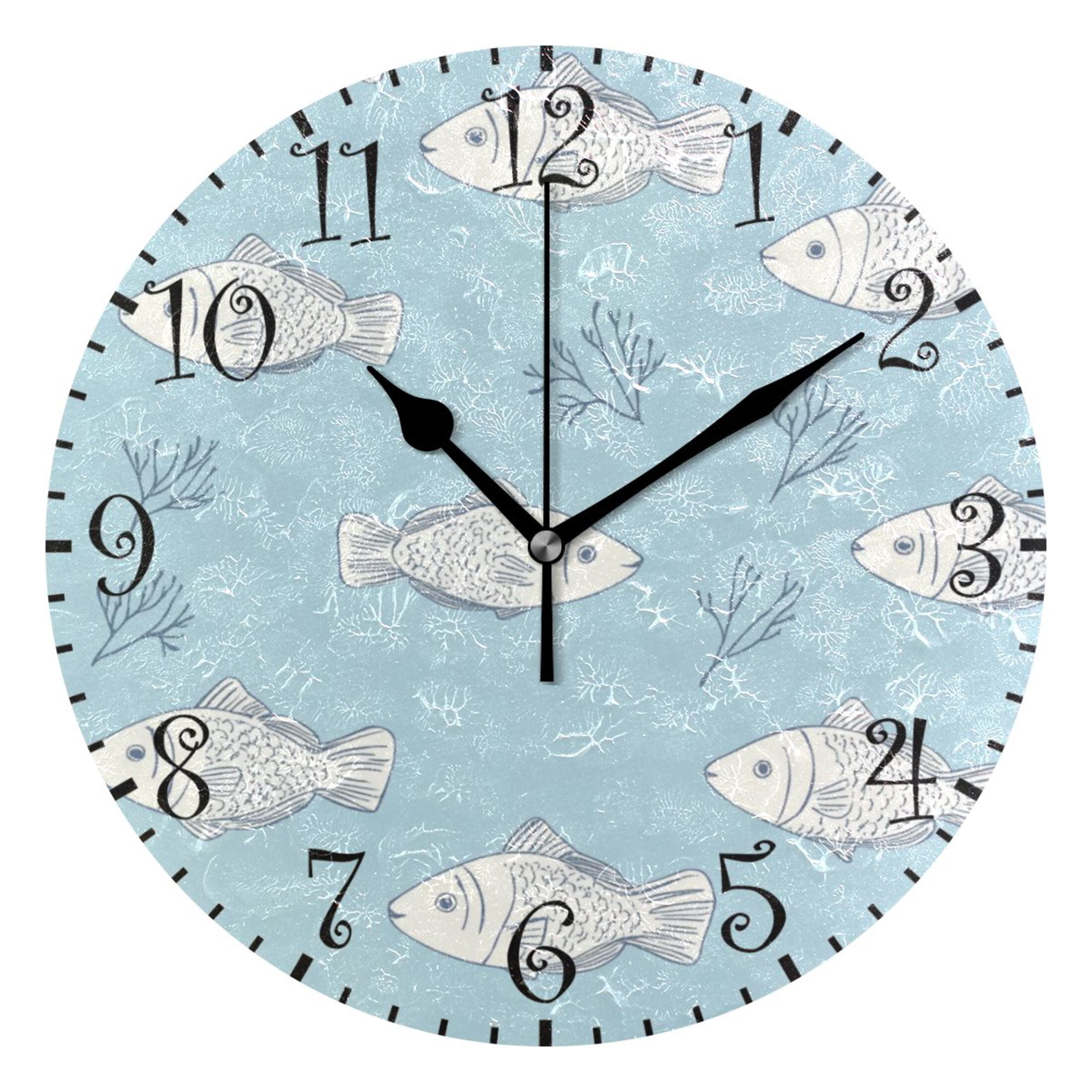 10" Artistic Round Wall Decorative Desk Clock Wall Clock Home Decor ...