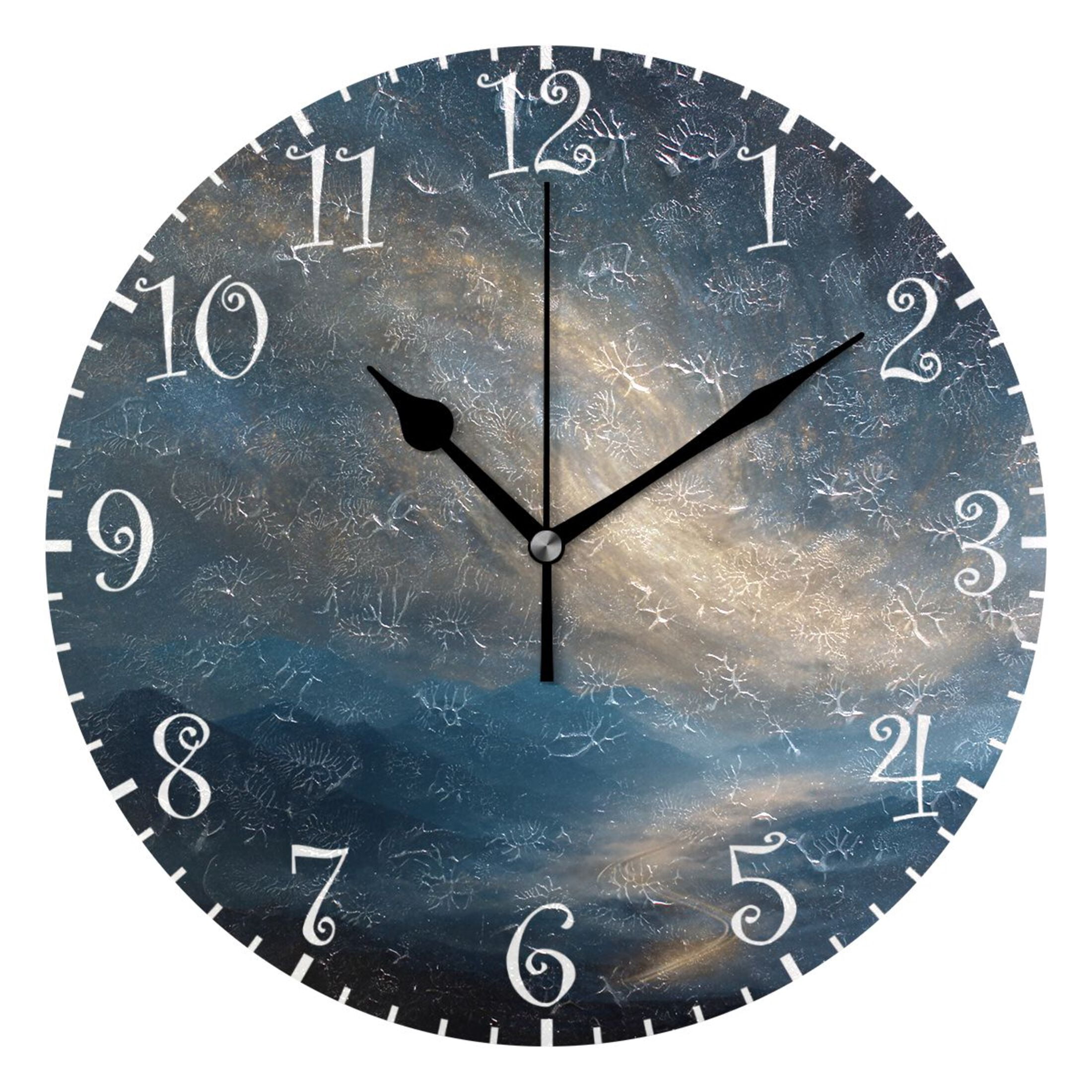10" Artistic Round Wall Decorative Desk Clock Wall Clock Home Decor ...