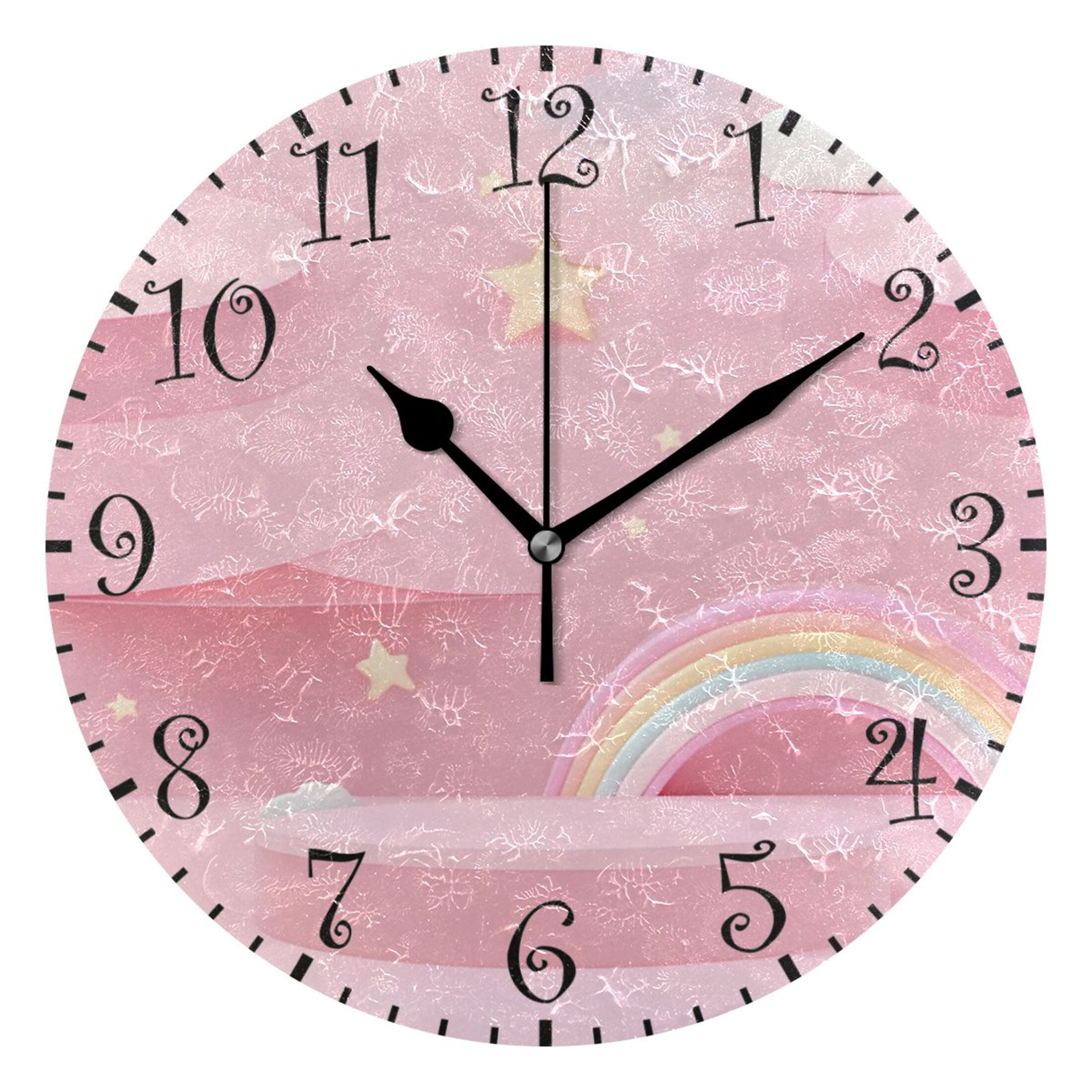 10" Artistic Round Wall Decorative Desk Clock Wall Clock Home Decor ...