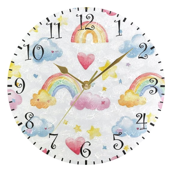 10" Artistic Round Wall Decorative Desk Clock Wall Clock Home Decor ...