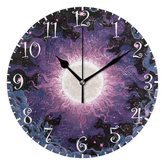 10" Artistic Round Wall Decorative Desk Clock Wall Clock Home Decor ...