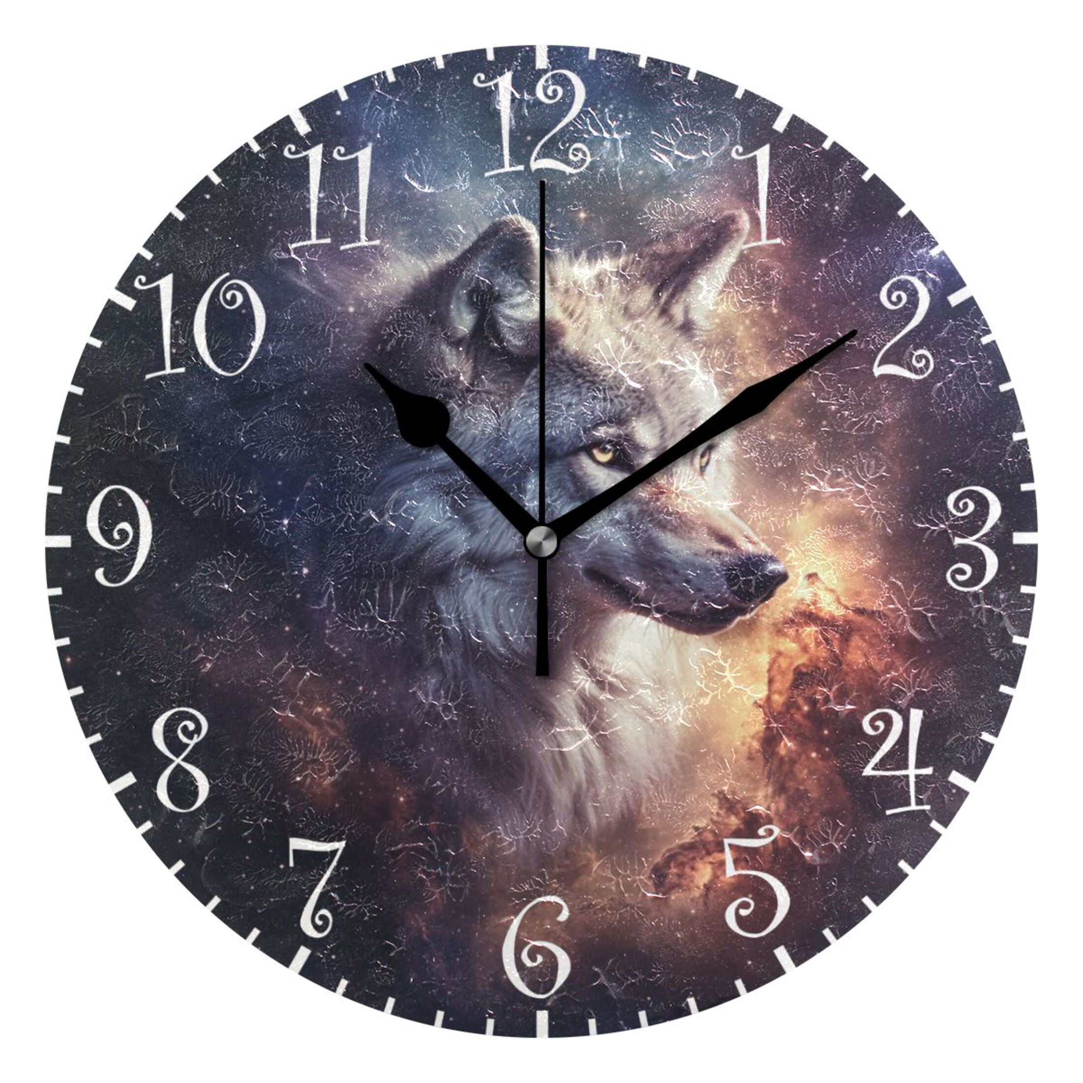 10" Artistic Round Wall Decorative Desk Clock Wall Clock Home Decor ...