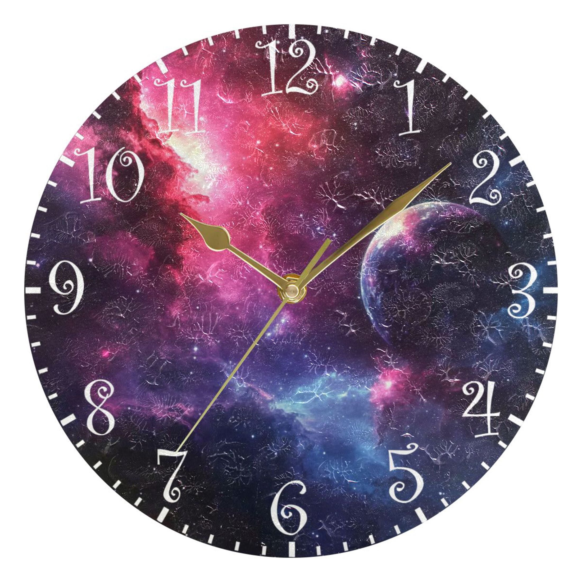 10" Artistic Round Wall Decorative Desk Clock Wall Clock Home Decor ...