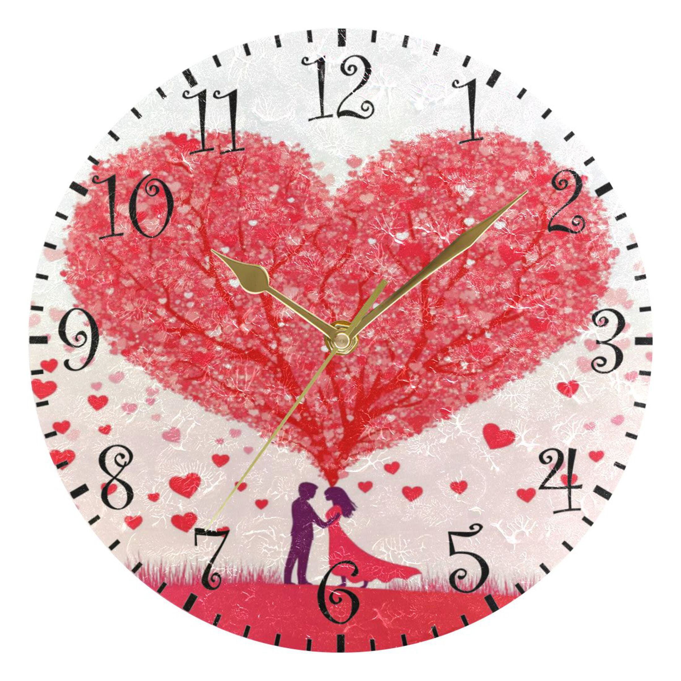 10" Artistic Round Wall Decorative Desk Clock Wall Clock Home Decor a ...