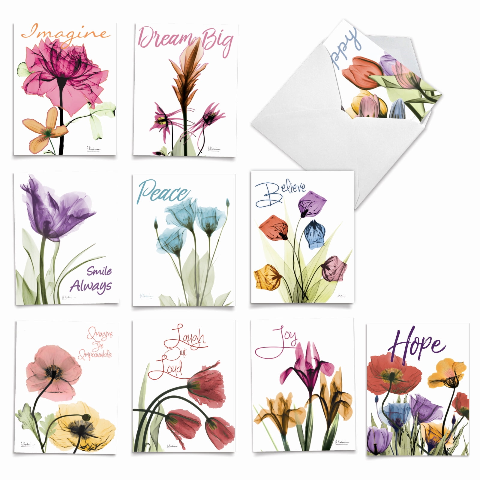 10 Assorted All Occasion Blank Note Cards with Envelopes (4 x 5.12 Inch ...