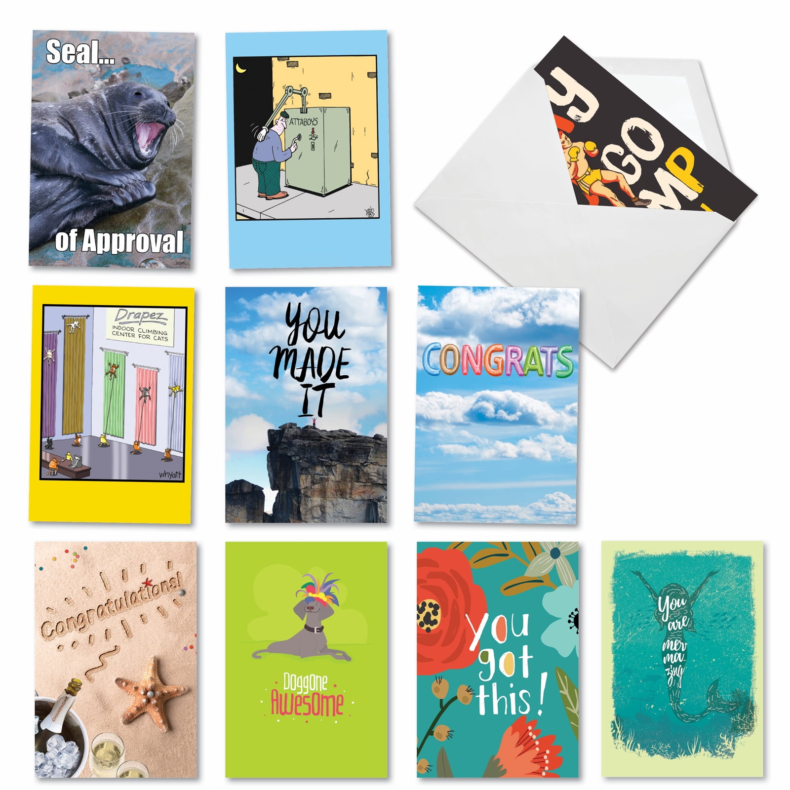 10 Assorted Congratulations Cards Funny - Funny Feats Congratulations ...